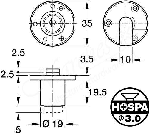 Flap Lock Rondell Ni Plated - Inlaid flap locks - Locking and Security ...
