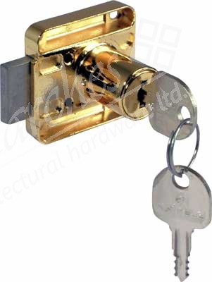 Rim lock, ø 18 mm cylinder, 26 mm backset, right handed, keyed alike ...