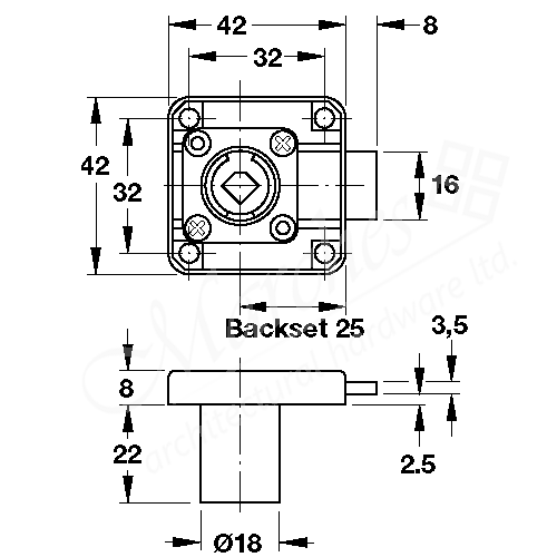 Scr On Lock Case Lh Np B/s 25 - Lock cases - Locking and Security ...