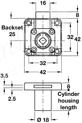 Scr On Lock Case Drw Np B/s 25 - Lock cases - Locking and Security ...