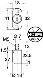 Push-button cylinder, ø 18 mm, keyed alike - Central locking locks ...