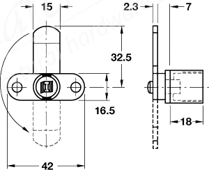 Cam lock case, straight/extended lever - Lock cases - Locking and ...