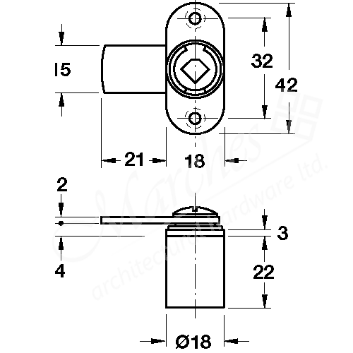 Cam Lock Nickel Pl 18mm Dir.a - Cam locks - Locking and Security ...