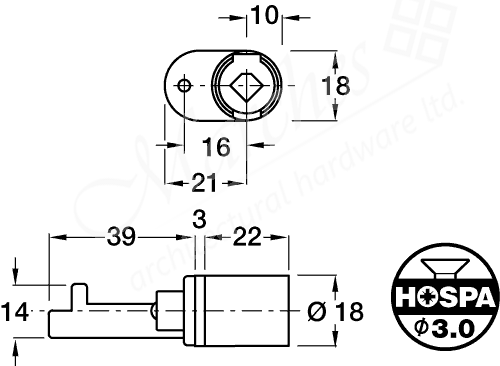 Symo Cylinder Lock Ni Pl Matt - Central locking locks - Locking and ...