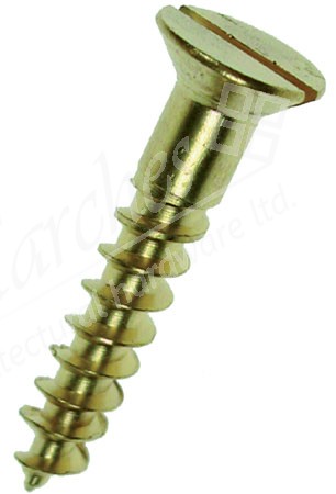 6x1" Brass Screws countersunk box 200 - Slotted Screws - Screws ...