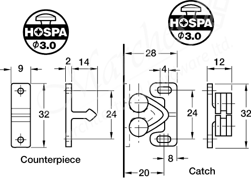 Roller Catch Nylon Brown - Roller catches - Locking and Security ...