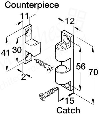 Ball Catch 70mm Pol Brass - Ball catches - Locking and Security ...