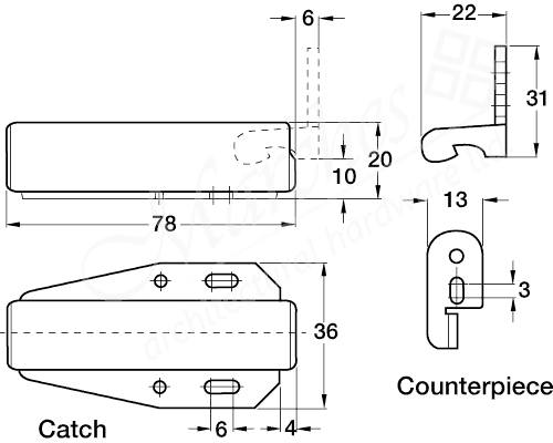 Spring Catch Tutch Latch - Spring Catches - Locking and Security ...