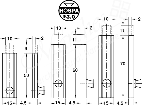 Bolt Straight B Np Matt 50mm - Bolts - Door Furniture - Ironmongery ...