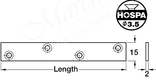 Connecting Plate 100mm - Straight connecting plates - Screws & fixings ...