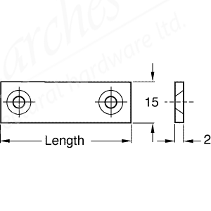 Connecting plate, 50-70 mm length - Straight connecting plates - Screws ...