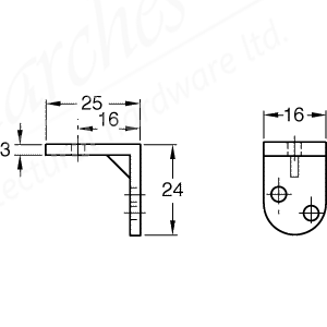 Angle bracket, plastic - Angled connecting brackets - Screws & fixings ...