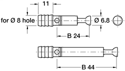 Minifix GV mitre joint connector, for ø 8 mm holes - Minifix ...