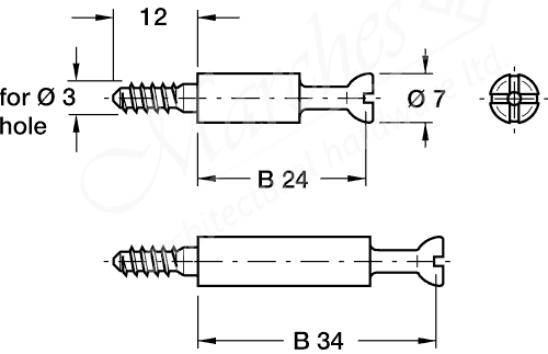 Minifix 15 Bolt Galv S34/3mm - Minifix: Connecting Bolts - Knock Down ...