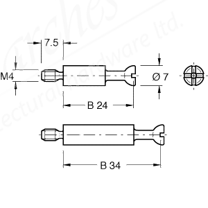 Minifix 15 connecting bolts, ø 5, 8 or 10 mm holes - Minifix ...
