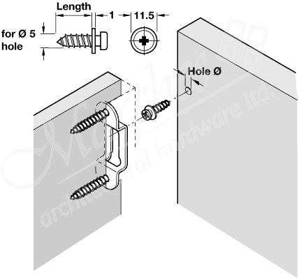 Modular screws, for 16 mm wide plates in wood - Connecting screws and ...