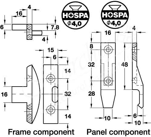 Keku Hook In Fitt - Partition connecting fittings, Keku - Shopfitting ...
