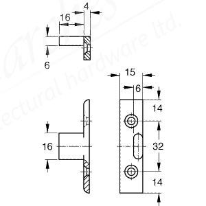 Keku suspension fittings, frame component EH, surface mounted ...