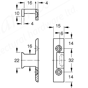 Keku suspension fittings, frame component EHS - Partition connecting ...