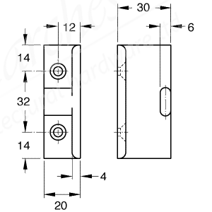 Keku AD double partition fittings, angled component AD 30 - Partition ...