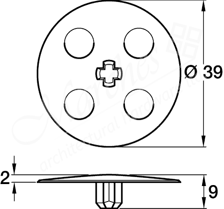 Maxifix E Cover Cap Black 39mm - Cover/Trim Caps - Knock Down (KD ...