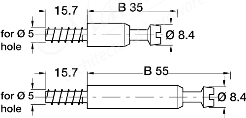 Maxifix E Connecting Bolt 35mm (Pack 50) - Maxifix - Knock Down (KD ...
