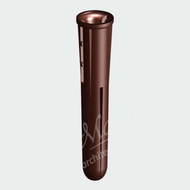 Brown Plastic Plugs with Screws (35mm Brown Plug, 5.0x50 Screw) 15 Pack ...