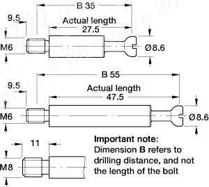 Connecting Bolt Zi Pl M6 35mm - Maxifix - Knock Down (KD) Connecting ...