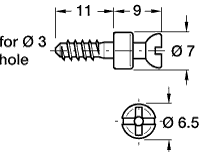 Rafix ø 7 mm connecting bolt, for ø 3 or 5 mm holes - Rafix - Knock ...