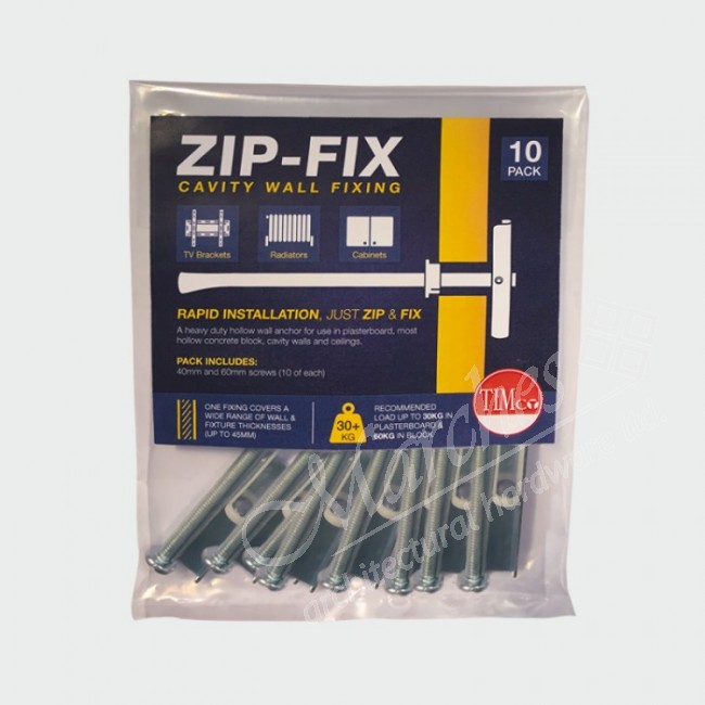 Zip-Fix Plasterboard Fixing (Pack 10 inc bolts) - Masonry & Cavity ...