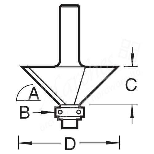 C049X1/4TC - Trend Self Guided 45° Chamfer Cutter - Craft Range ...