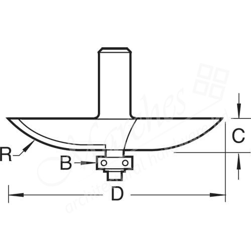 C183X1/2TC - Trend Bearing Guided Large 40mm Radius Panel Raiser ...
