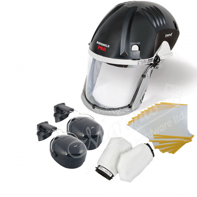 AIR/PRO Respirator 230V, Ear Defenders, Pack 10 Visor Overlays + Extra ...