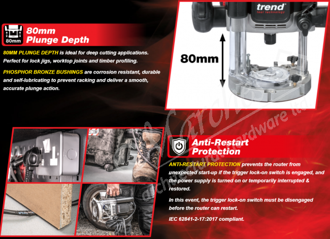 T14EK ½" 2300W Workshop Router and Box - Power Tools, Safety & Tables ...