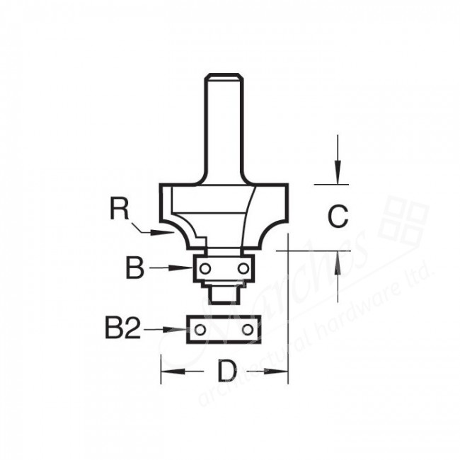 46/118 Guided Ovolo Cutter 3mm Radius ½" - Ovolo, Rounding Over ...