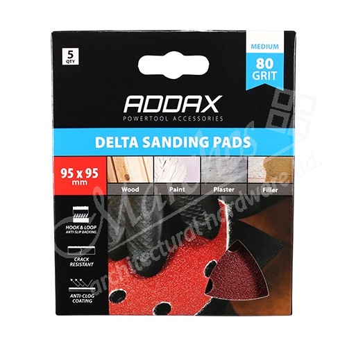 95 x 95mm Multi-Tool Delta Sanding Pads 80 Grit (Pack 5) - Sanding ...