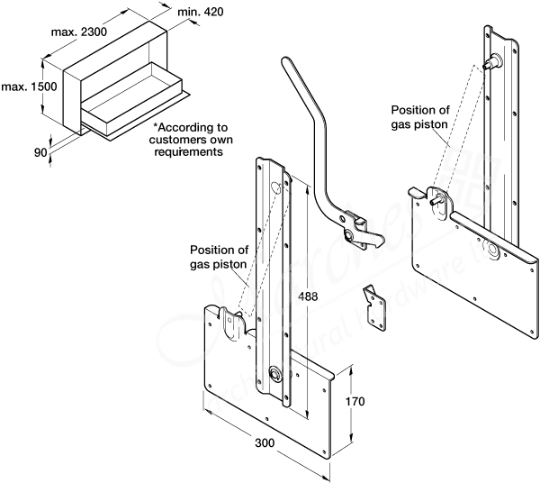 Bed Fitting Set Steel Anthraci - Bed fittings: Foldaway beds and ...
