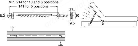 Telescopic Ratchet Fitting - Bed fittings: head - foot height adjusters ...