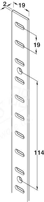 Flat Bookcase Strip 1829mm Brown - Shelf support strip systems - Shelf ...