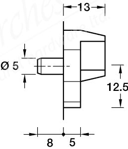 Shelf Retainer Plug In Natural - Shelf clamps and retainers - Shelf ...