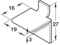 Shelf support stud, double - Shelf support strip systems - Shelf ...
