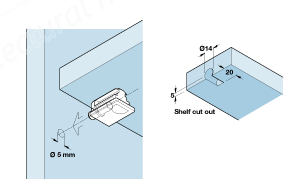 Shelf support, plug in - Glass shelf supports - Shelf Supports ...