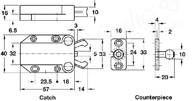 Pressure Catch - Catches - Cabinet Locks & Catches - Cabinet Fittings ...