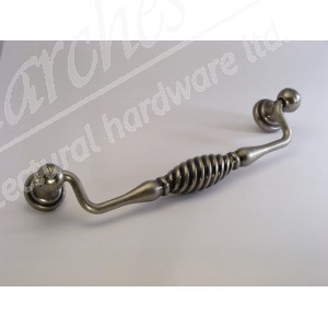 Antique Pewter Twister Drop Bar Handle 160mm - "D" Pull Handles ...