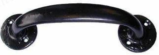 6" Offset Cast Pull Handle - Black - Marches Architectural Ironmongery