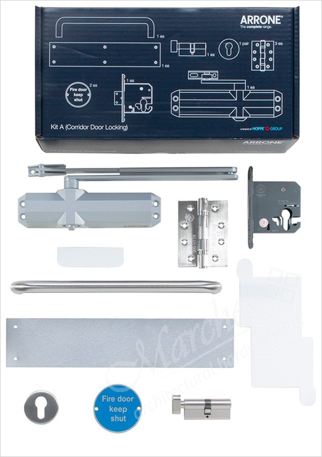 Fire Door Kit - SSS - Lever Locking - Door Furniture - Marches ...