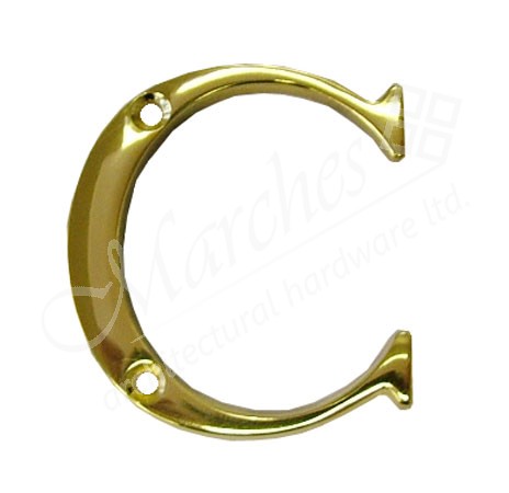 Carlisle - Letter C Polished Brass - Numerals & Letters - Door ...