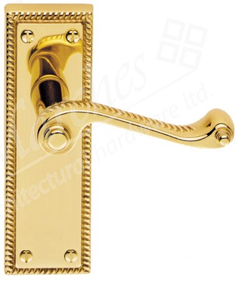 Georgian Lever Latch Handle - Polished Brass - Lever Handles on ...