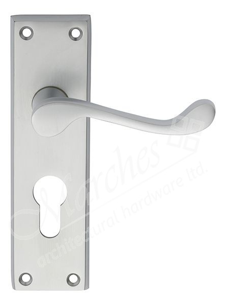 Carlisle - Scroll Lever Euro Profile Handle - Satin Chrome - Lever ...