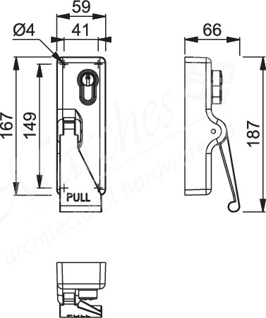 Outside Access Device - Black - Panic Hardware - Exit Hardware & Signs ...
